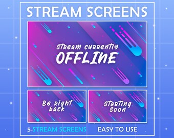 Twitch Cute Clouds Moon Stars Panels. Badges Cute Kawaii - Etsy