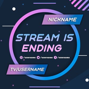 5x Modern Stream Screens for Twitch Offline,starting,ending,brb ...