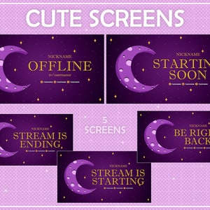 Package Moon Stream Overlays for Twitch - Twitch Package Overlays ...
