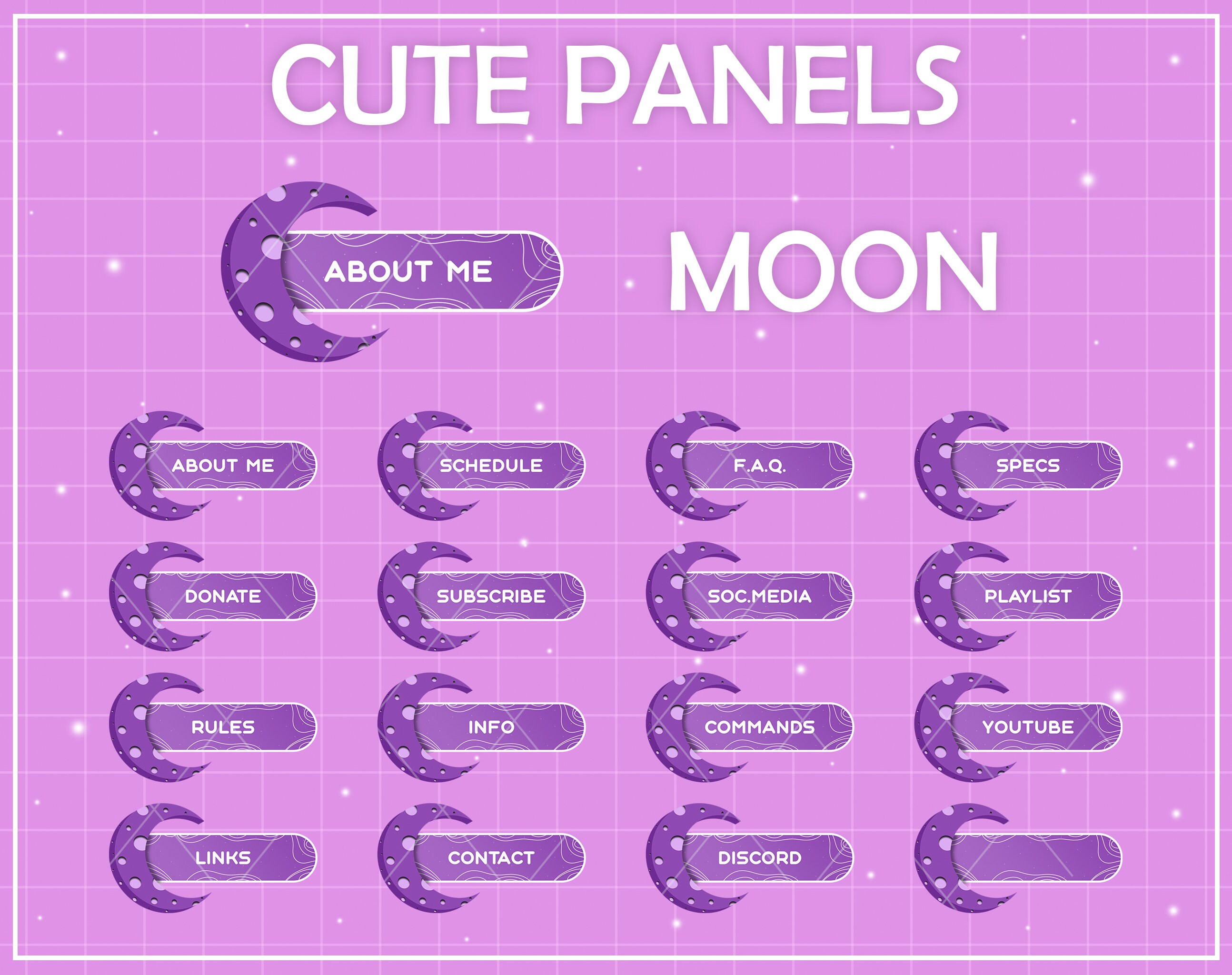 Package Moon Stream Overlays for Twitch - Twitch Package Overlays ...