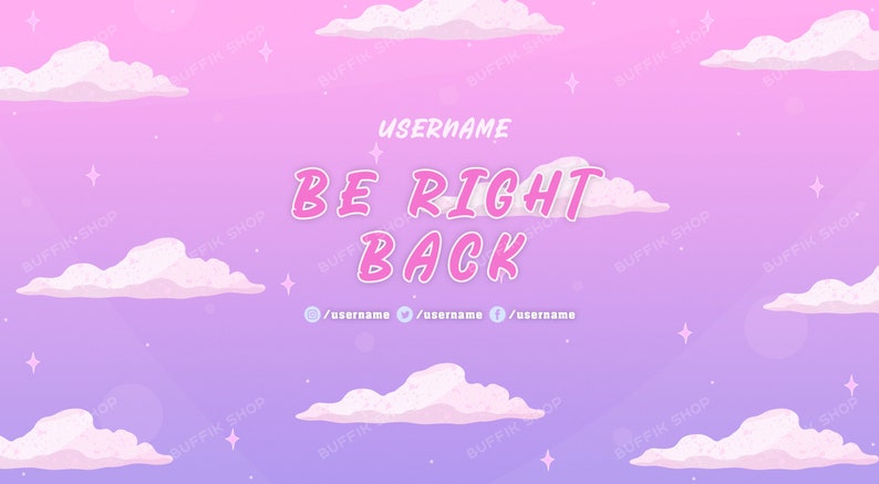 5x Cute Twitch Overlays for Stream Aesthetic Red Offline,starting ...