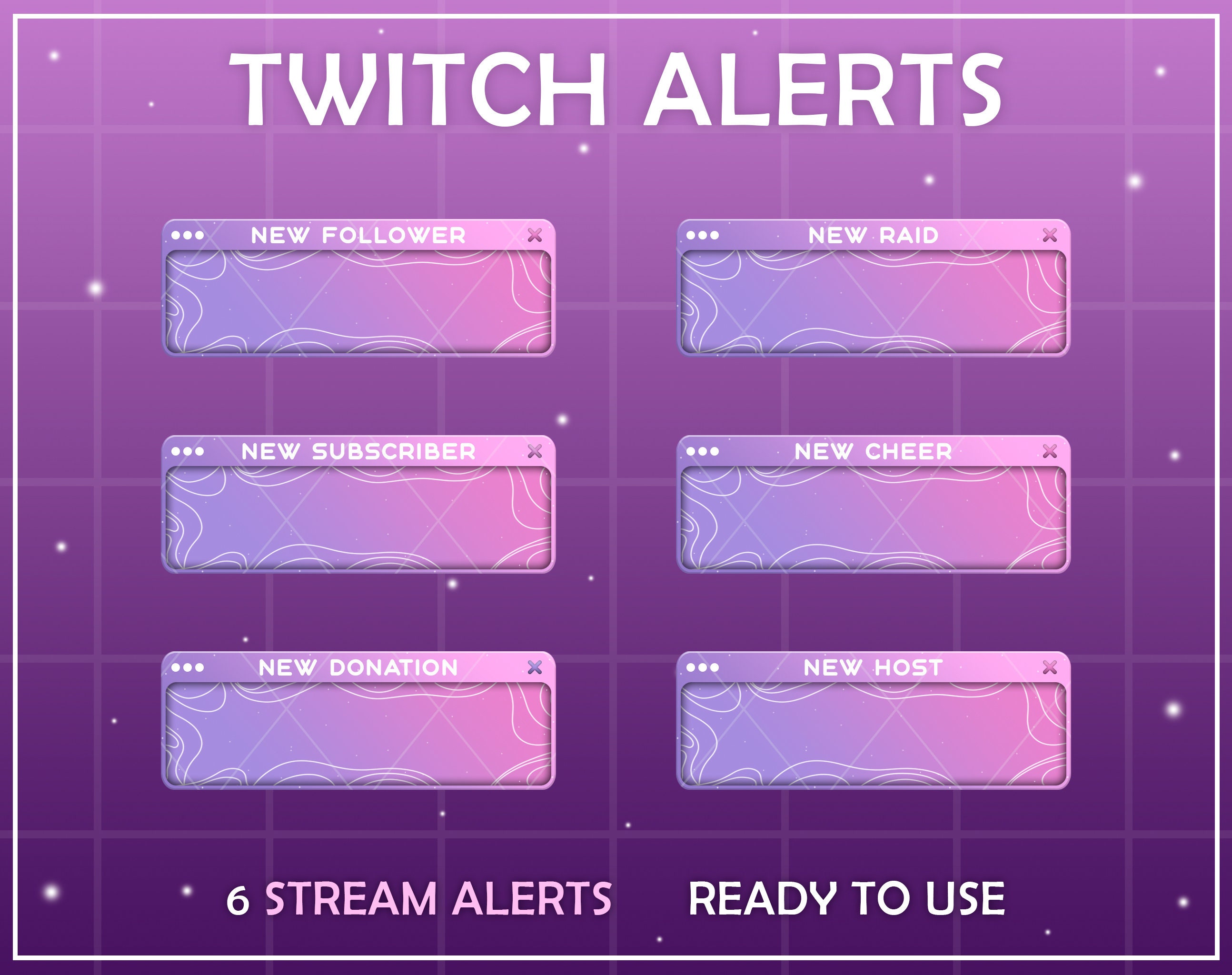 Twitch Cute Aesthetic Pink Alerts . Badges Cute Kawaii Alerts - Etsy