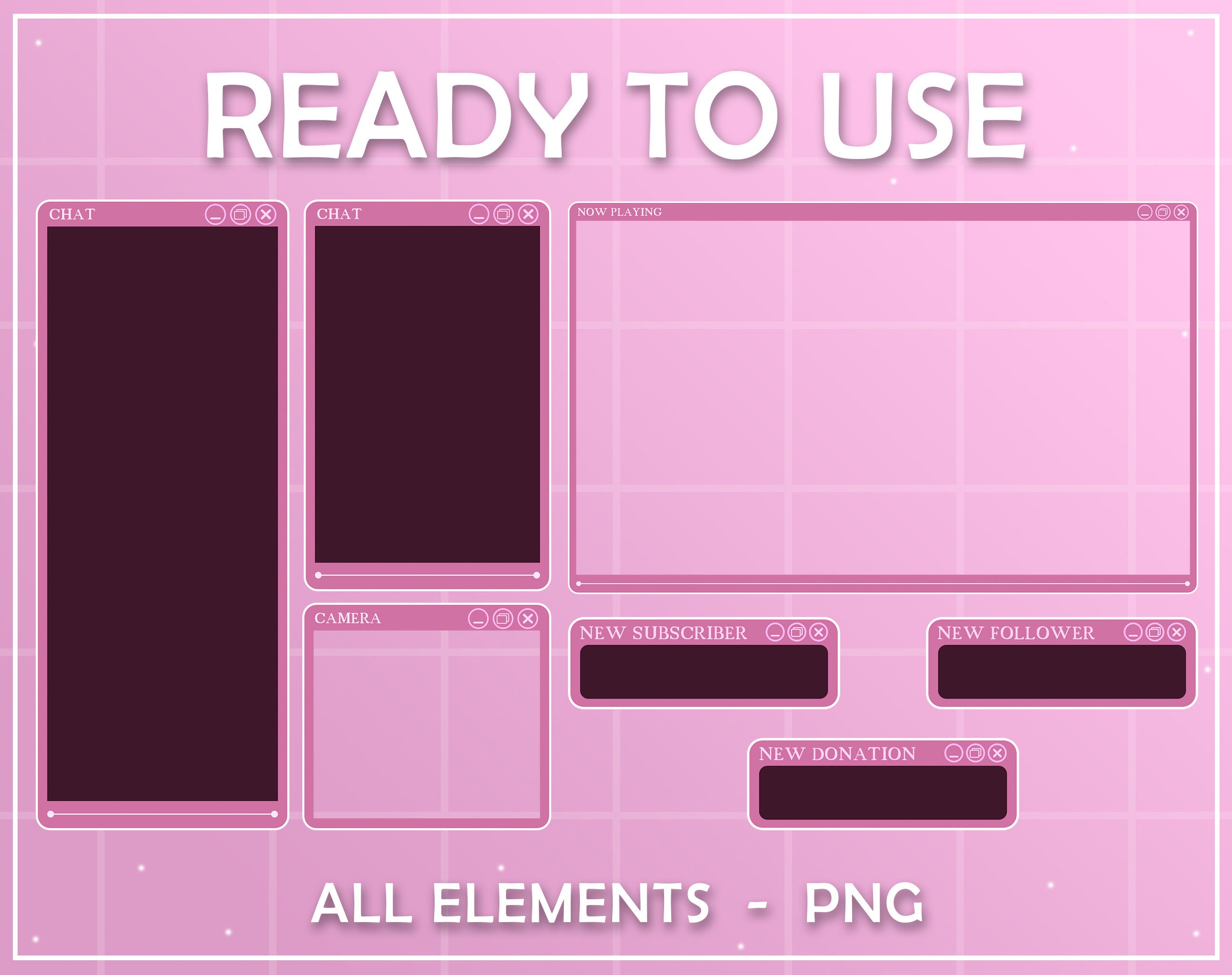 Twitch Aesthetic Overlays for Stream. Cute Overlay for Stream. Twitch ...