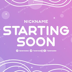 5x Cute Twitch Overlays for Stream Aesthetic Offline,starting,ending ...