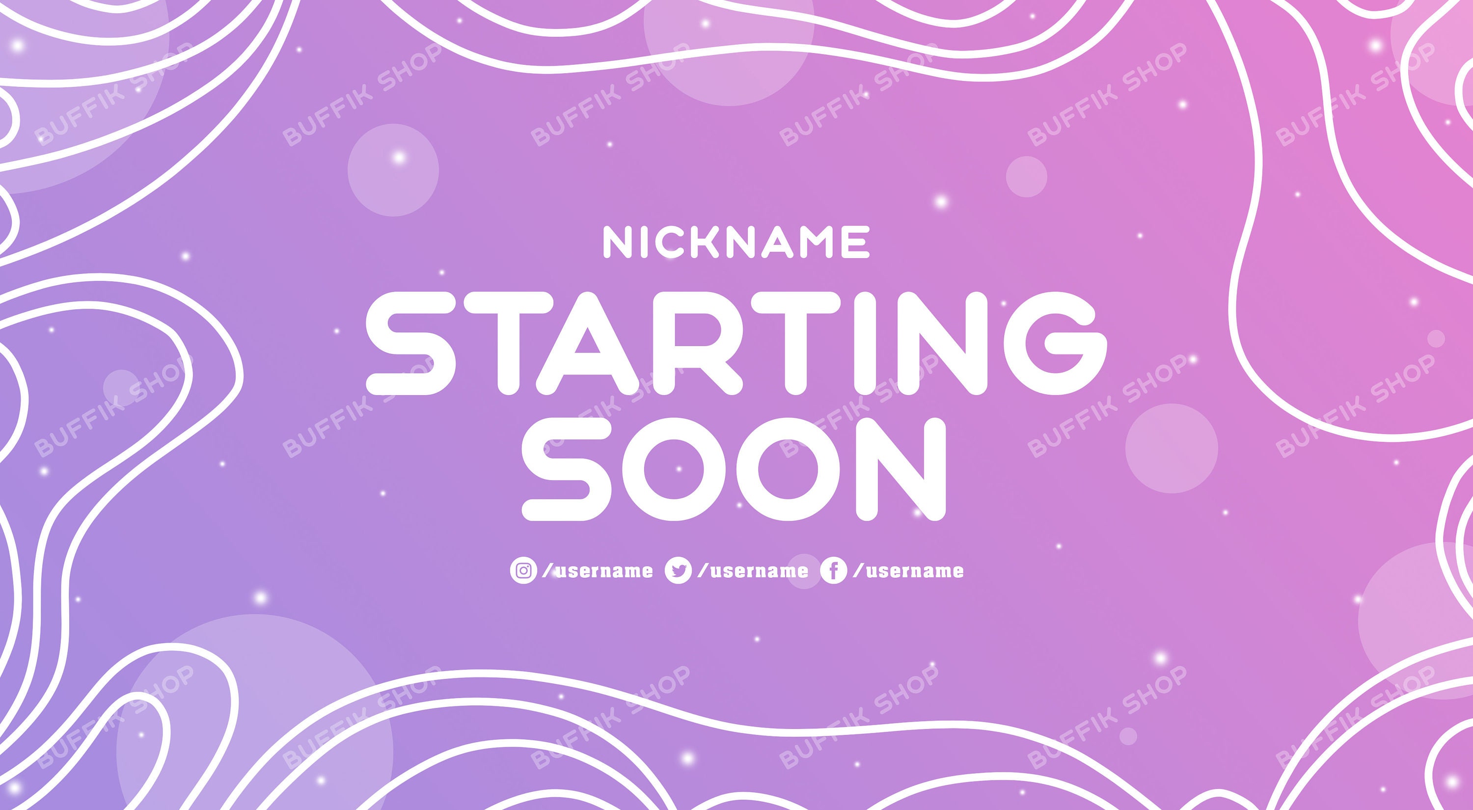5x Cute Twitch Overlays for Stream Aesthetic Offline,starting,ending ...