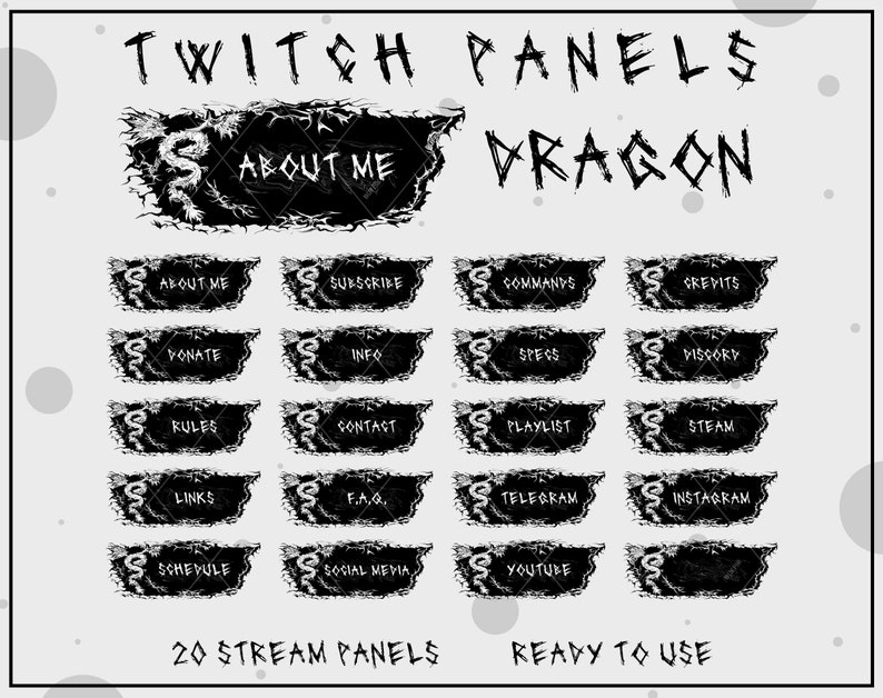 Animated Stream Package, Dragon Twitch Overlay. Smoke Twitch Overlay ...