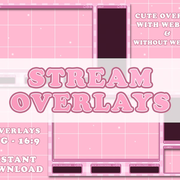 Animated Stream Overlay Package, Twitch Overlay. Flowers Twitch Overlay ...