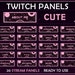 Twitch Cute Panels for Stream. Badges Cute Kawaii Panels for Streaming ...