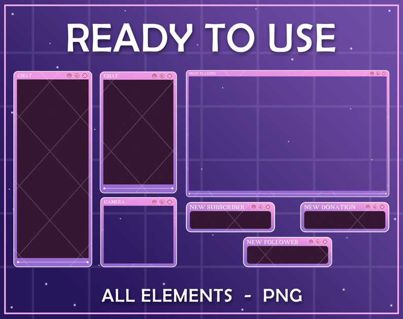 Animated Package Stream Overlay, Twitch Overlay. Space Girl Twitch ...