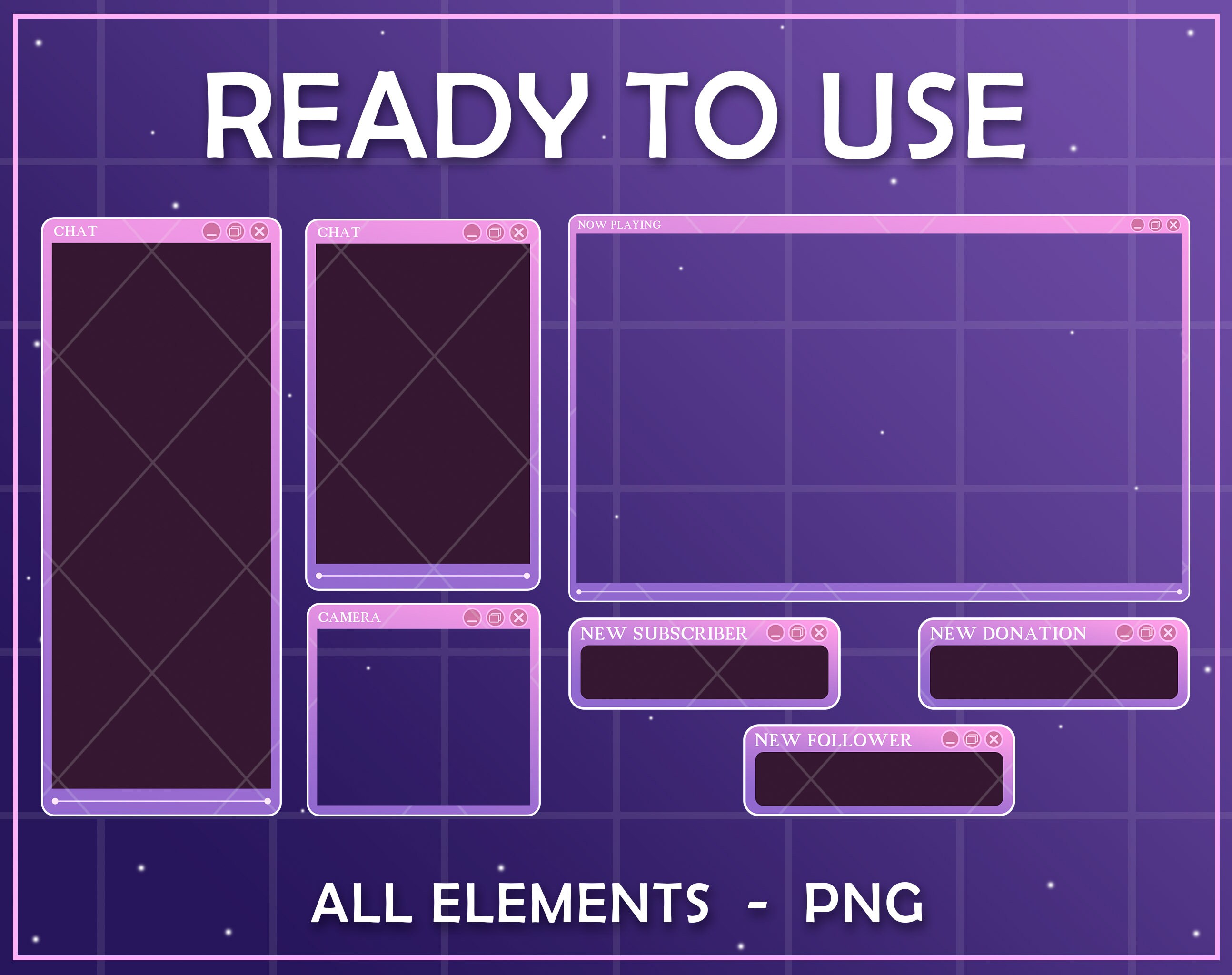 Animated Package Stream Overlay, Twitch Overlay. Space Girl Twitch ...