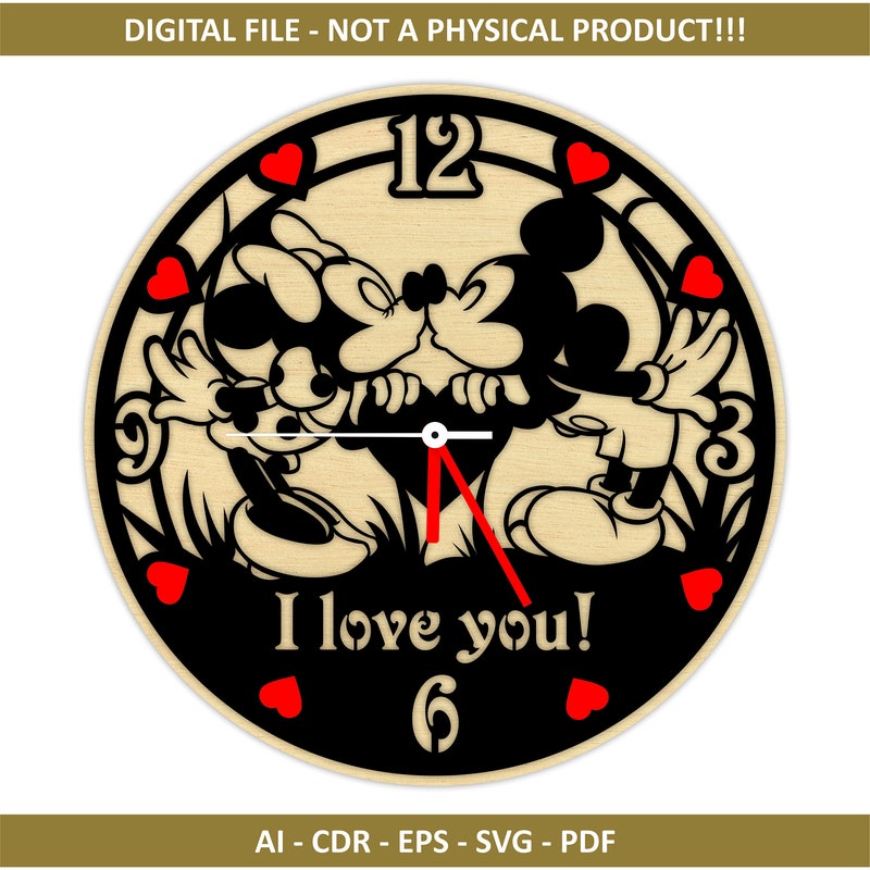 Mickey Mouse Clock - Etsy