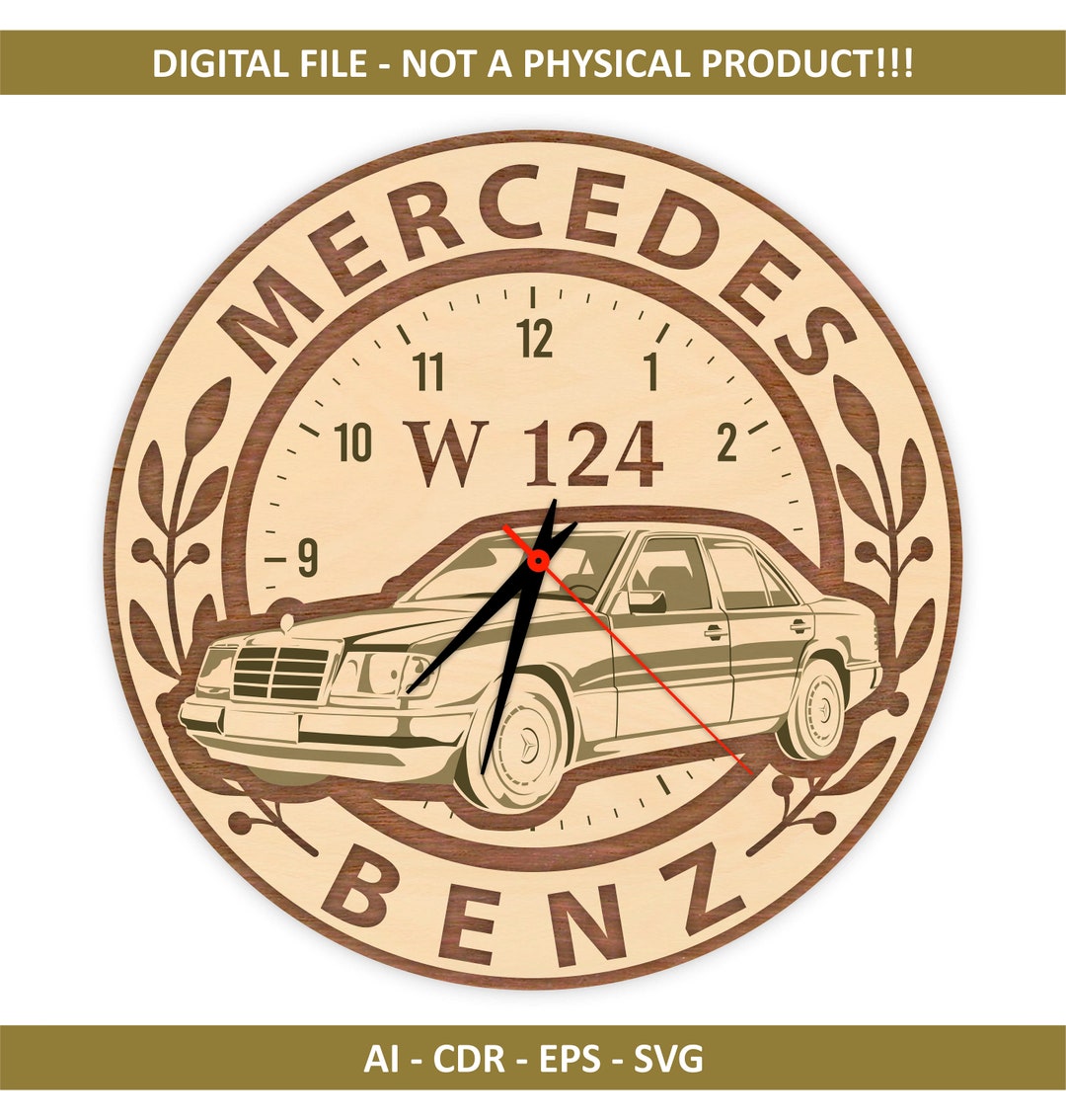 Old School Mercedes-benz Wall Clock / Digital File / Not a Physical ...