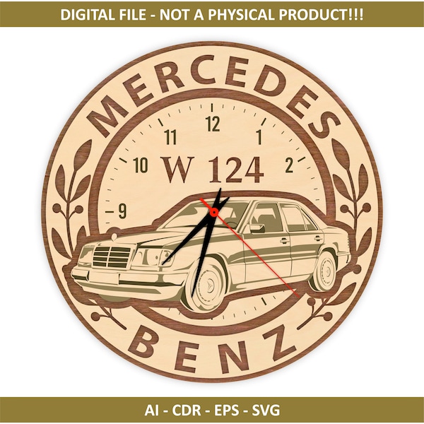 Mercedes Wall Clock - Etsy