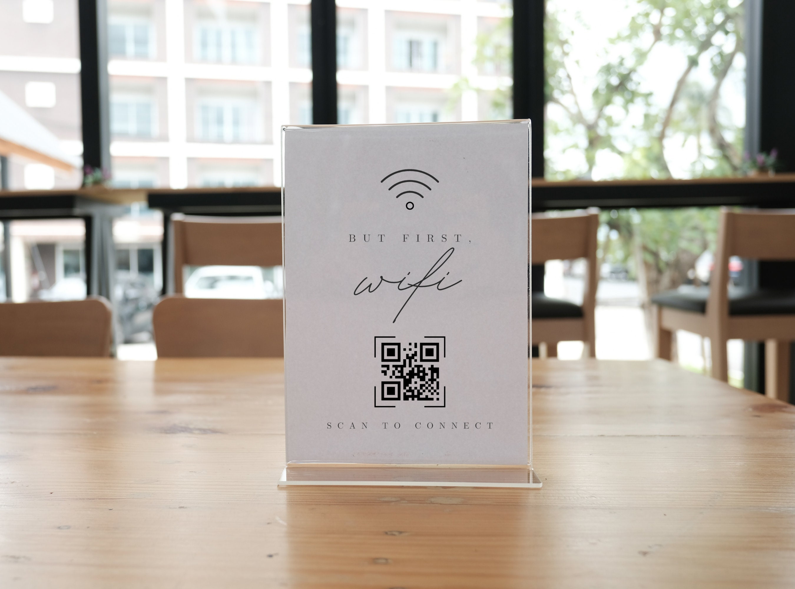 Wifi Password Sign With QR Code Wifi Sign Template Wifi Sign - Etsy