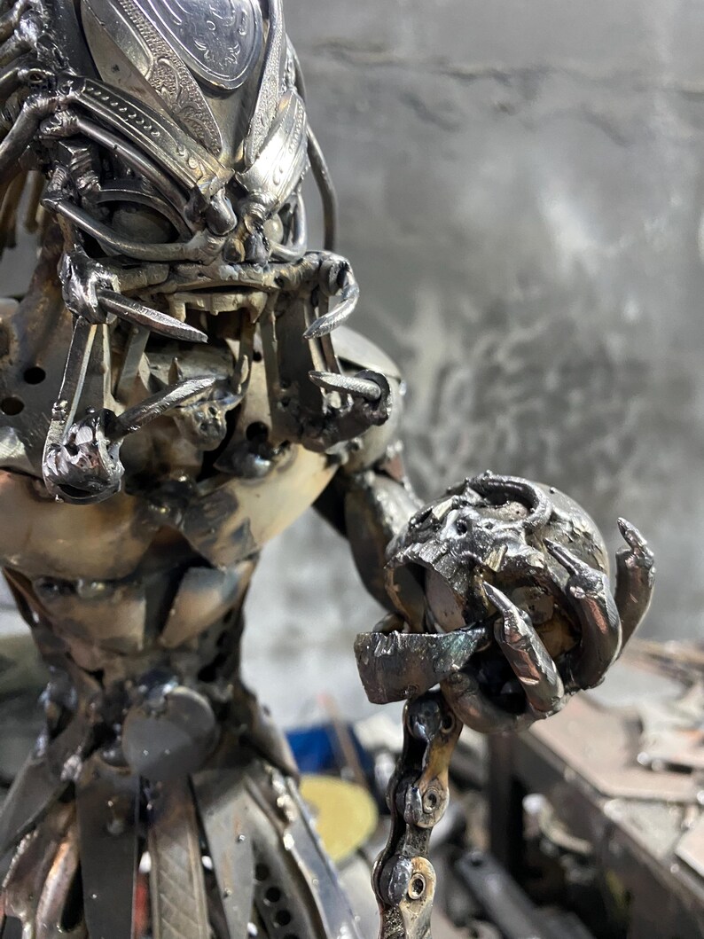 Predator Figure Steampunk Scrapmetal Welded Modern Sculpture 17 ...