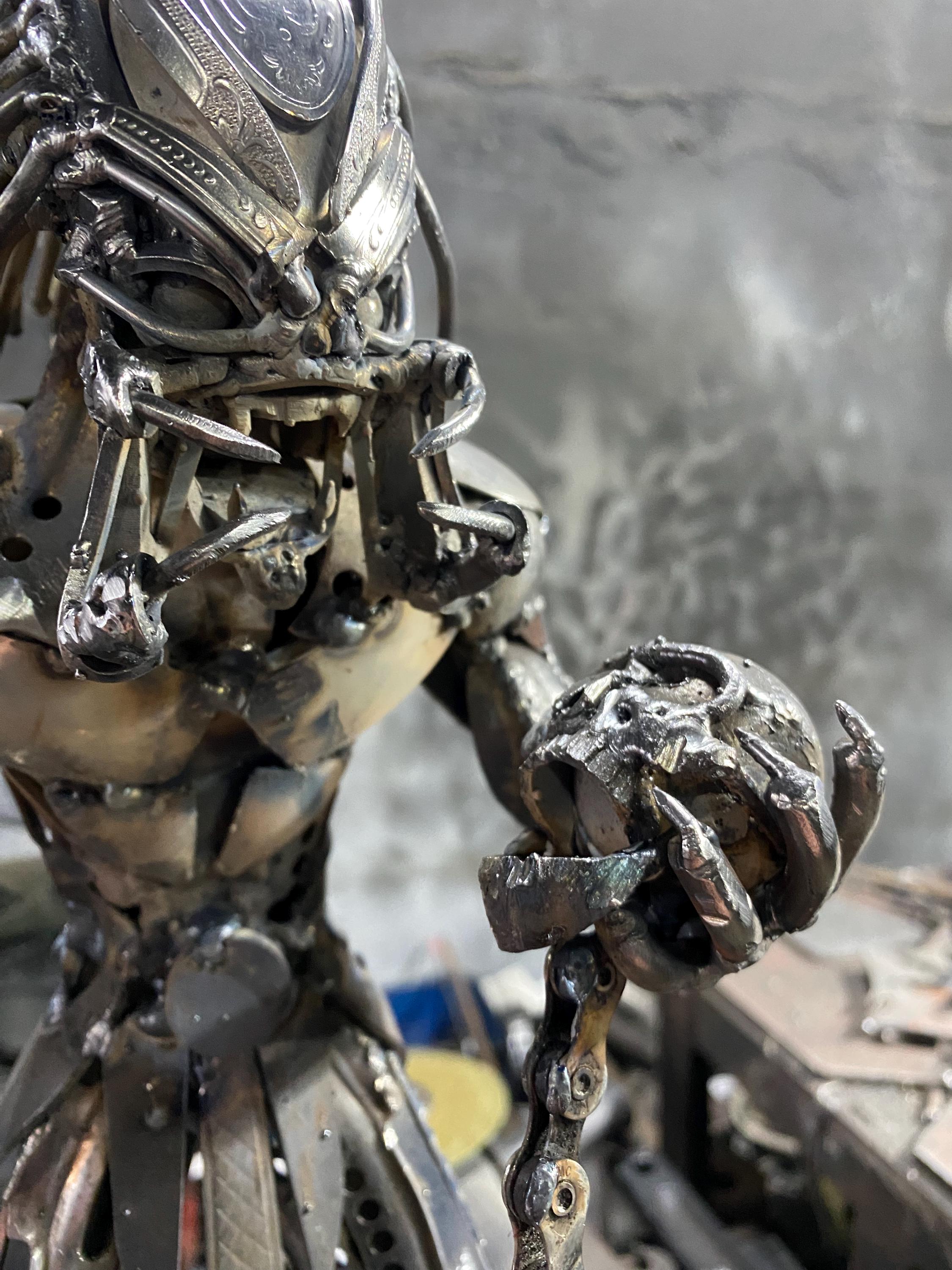 Predator Figure Steampunk Scrapmetal Welded Modern Sculpture 17 ...