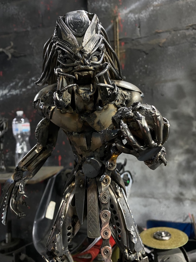 Predator Figure Steampunk Scrapmetal Welded Modern Sculpture 17 ...