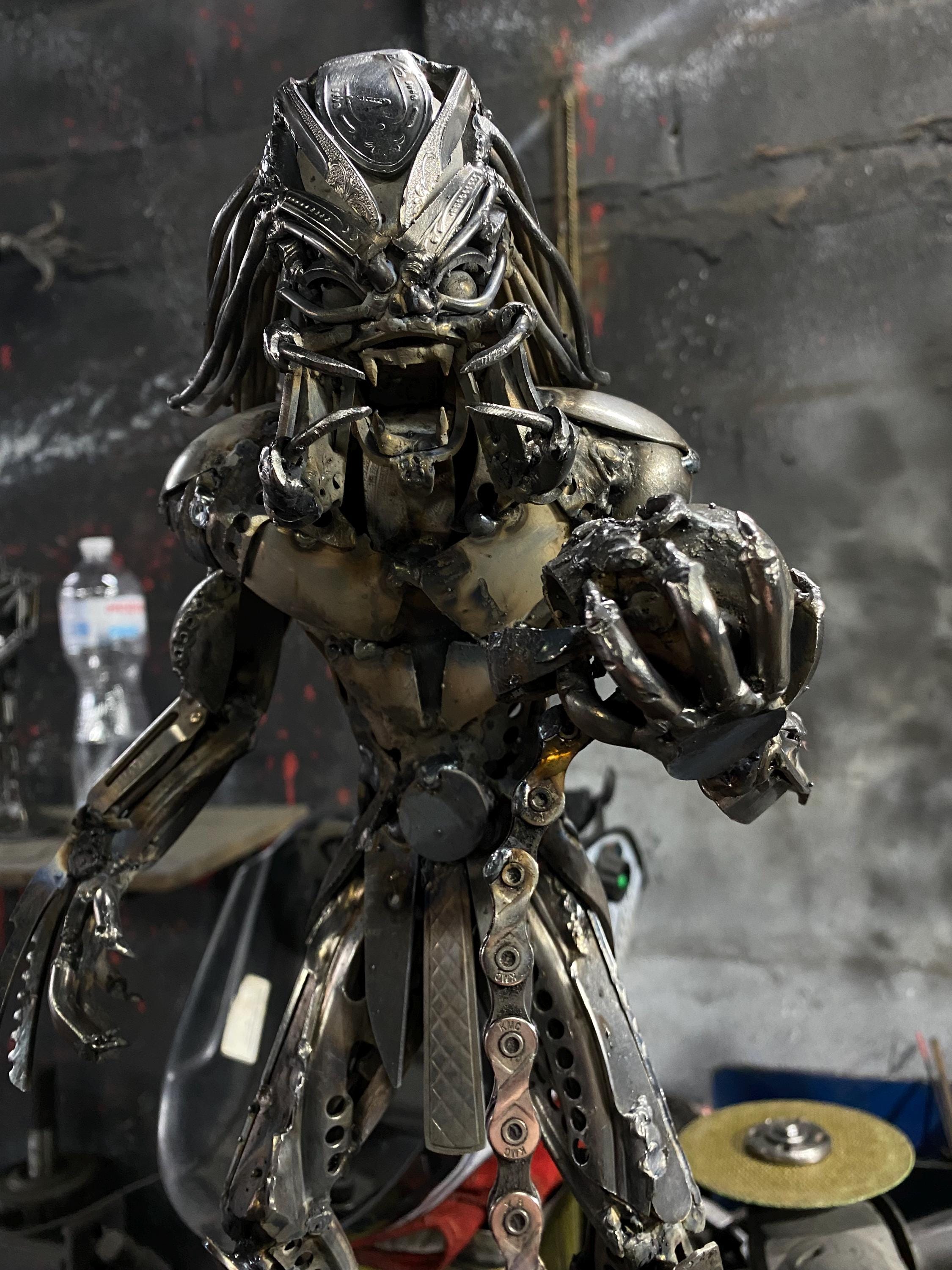 Predator Figure Steampunk Scrapmetal Welded Modern Sculpture 17 ...