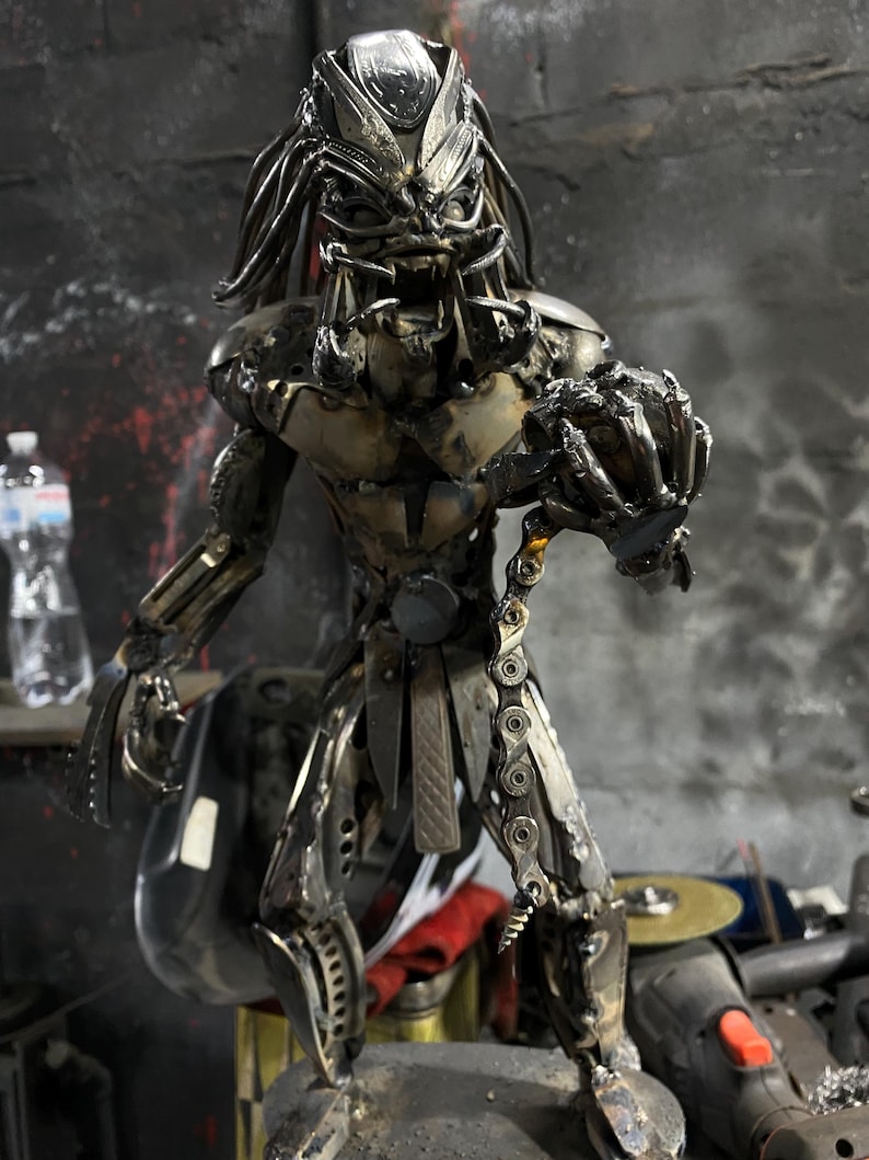 Predator Figure Steampunk Scrapmetal Welded Modern Sculpture 17 ...