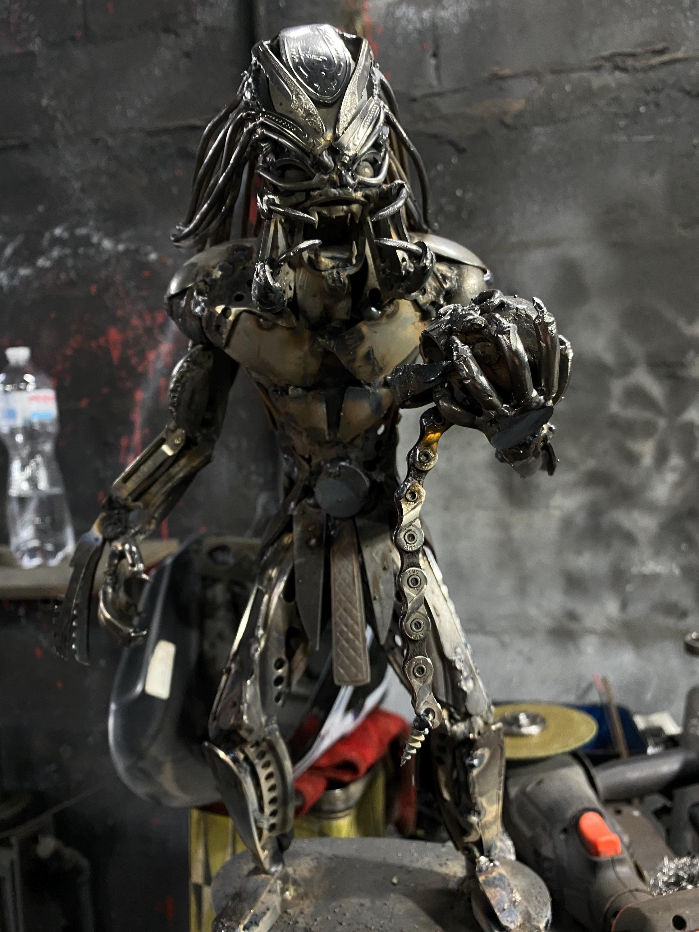 Predator Figure Steampunk Scrapmetal Welded Modern Sculpture 17 ...