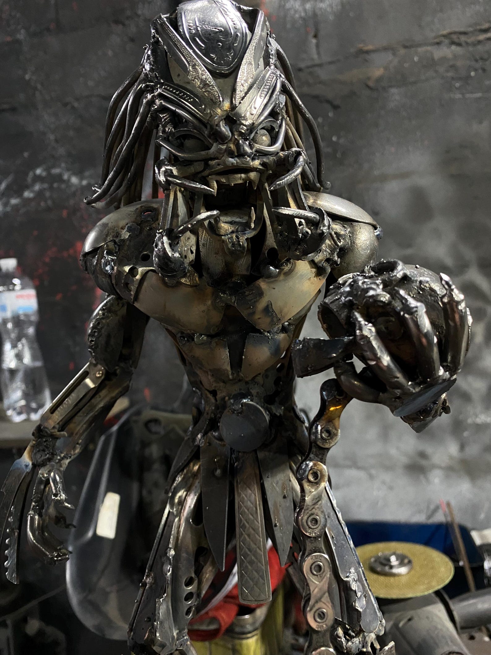 Predator Figure Steampunk Scrapmetal Welded Modern Sculpture 17 ...