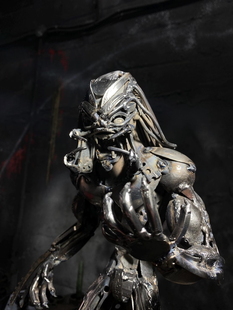 Predator Figure Steampunk Scrapmetal Welded Modern Sculpture 17 ...