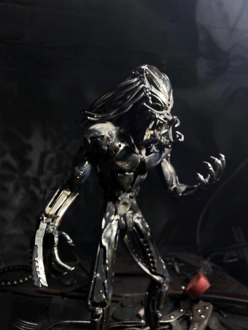 Predator Figure Steampunk Scrapmetal Welded Modern Sculpture 17 ...