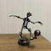 Welded Iron Spring Football Player Sculpture: Scrap Metal Art - Etsy