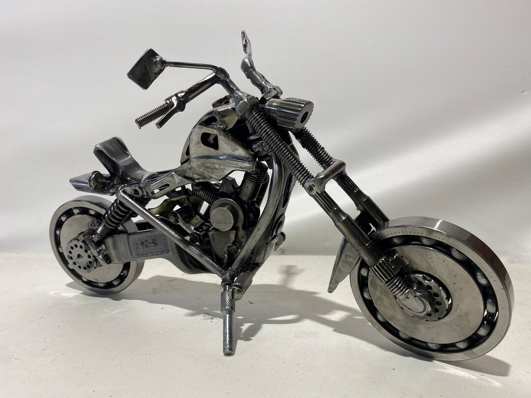 Motorbike 8" Modern Recycled Scrapmetal Steampunk Metal Sculpture ...
