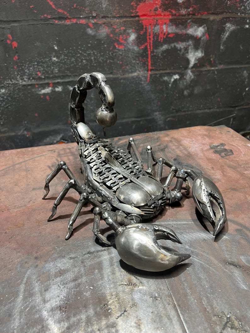 Iron Scorpion 15 Modern Sculpture Recycled Metal Art Unique Gift for ...
