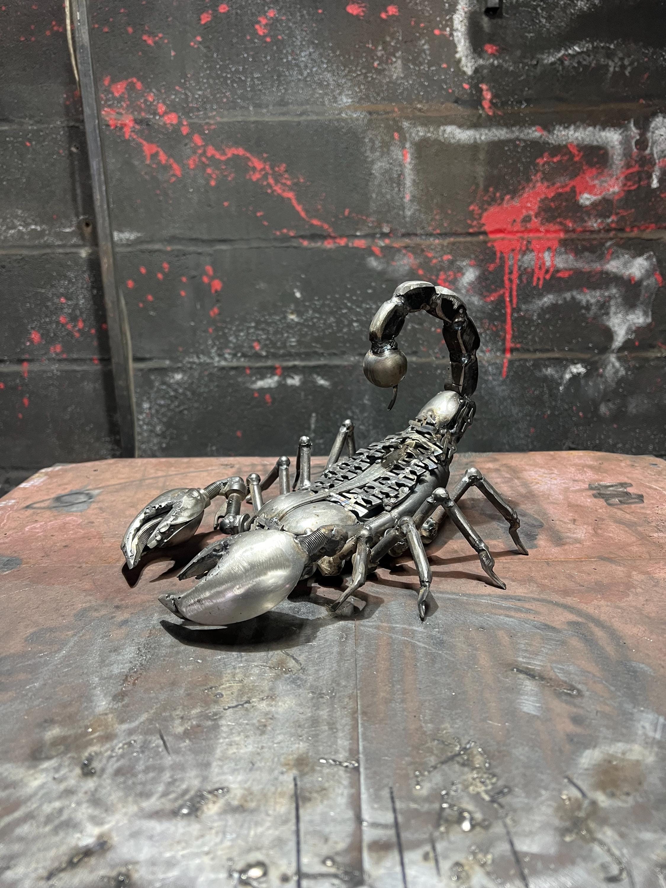 Iron Scorpion 15 Modern Sculpture Recycled Metal Art Unique Gift for ...