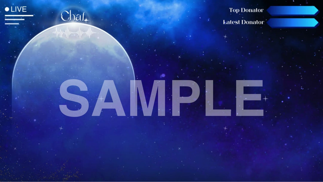 V Tuber Overlay : Moonlight Starry Sky - Etsy