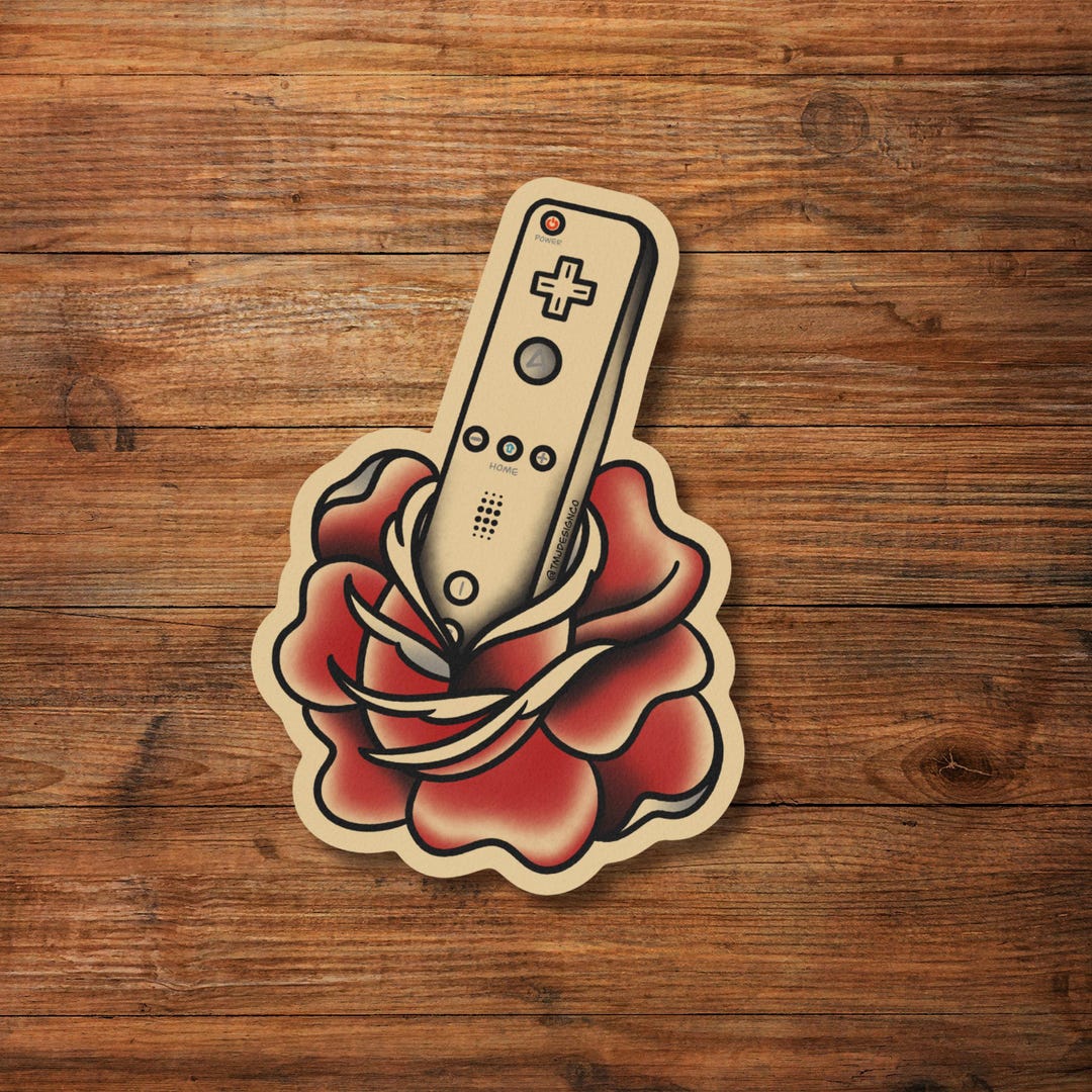 Gaming Remote Sticker Tattoo Flash - Etsy