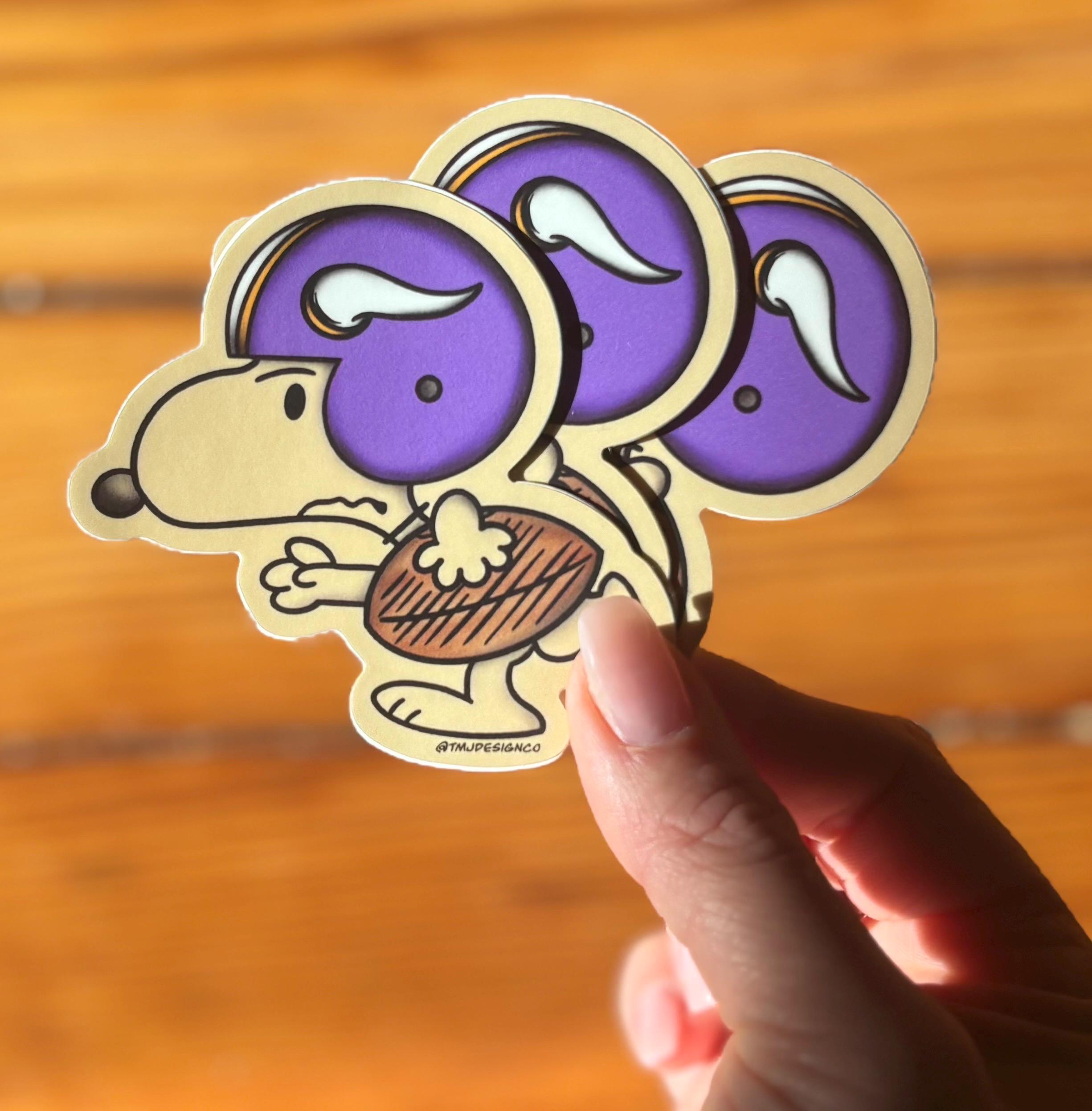 Cartoon Dog Vikings Mash up Tattoo Flash Sticker - Etsy