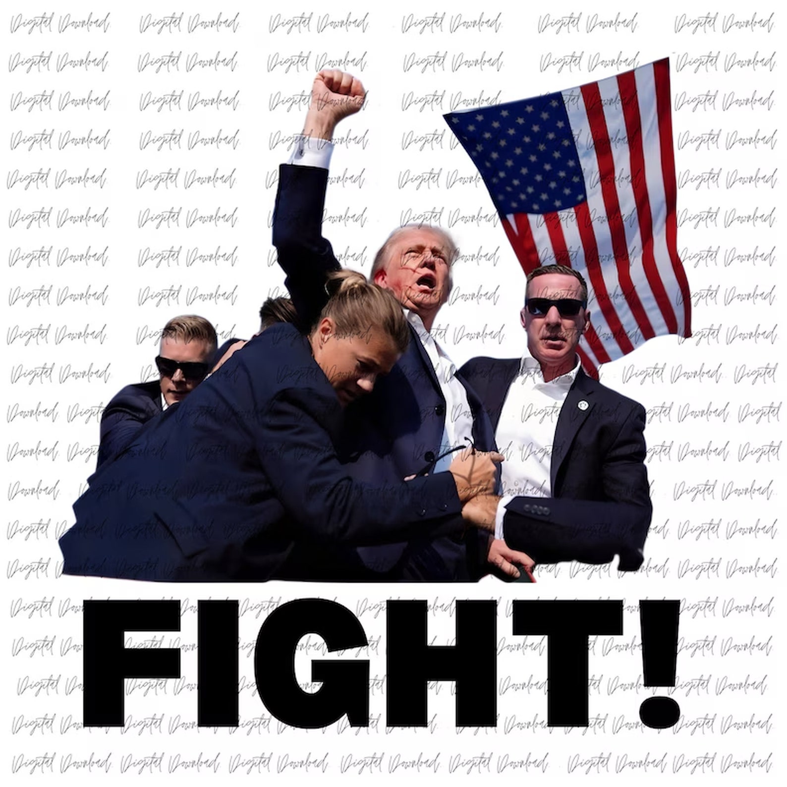 Trump Fight 2024, Trump Shot Fight, 2024 Election, Trump, Maga ...