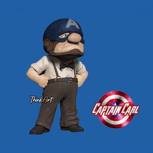 Captain Carl - Instant Download STL Files for 3D Printing - Etsy