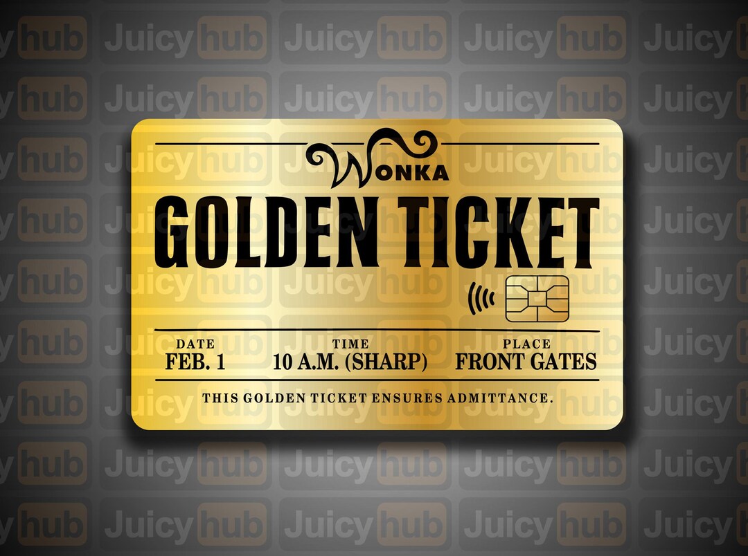 Chocolate Factory GOLDEN TICKET Card Credit Card Skin Vinyl Credit Card ...