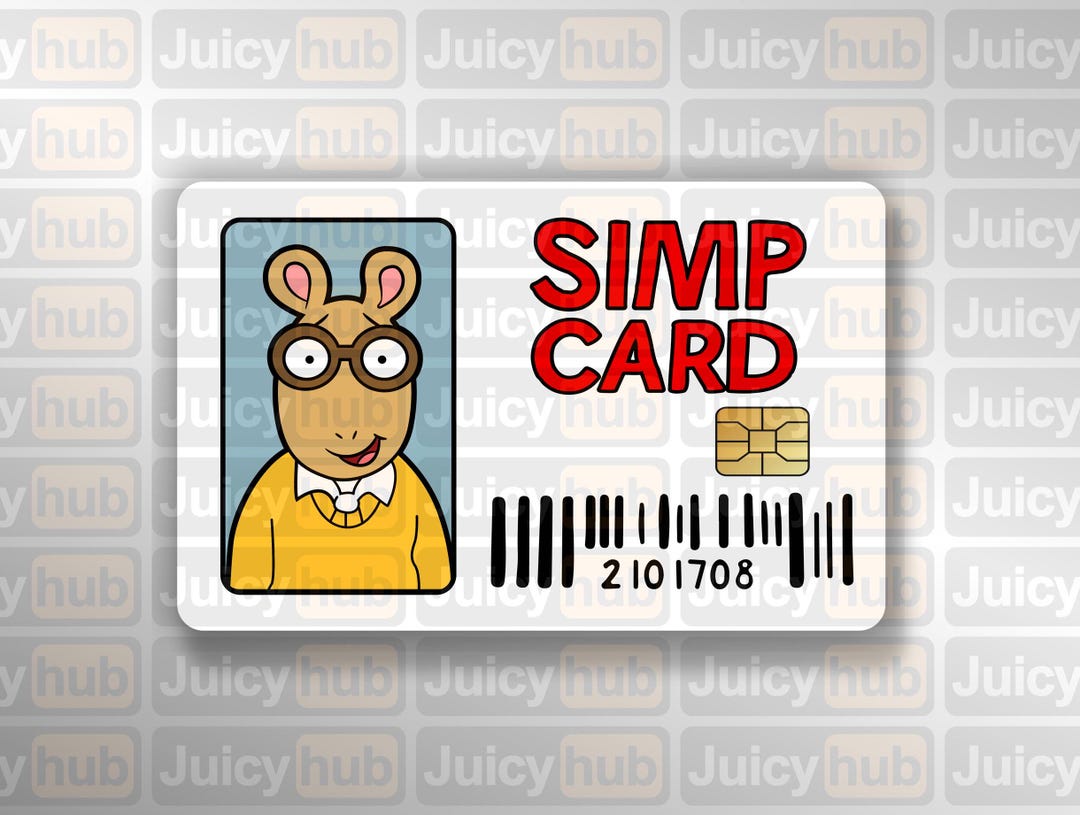 CARTOON SIMP Credit Card Skin | Vinyl Credit Card Skin | Premium ...