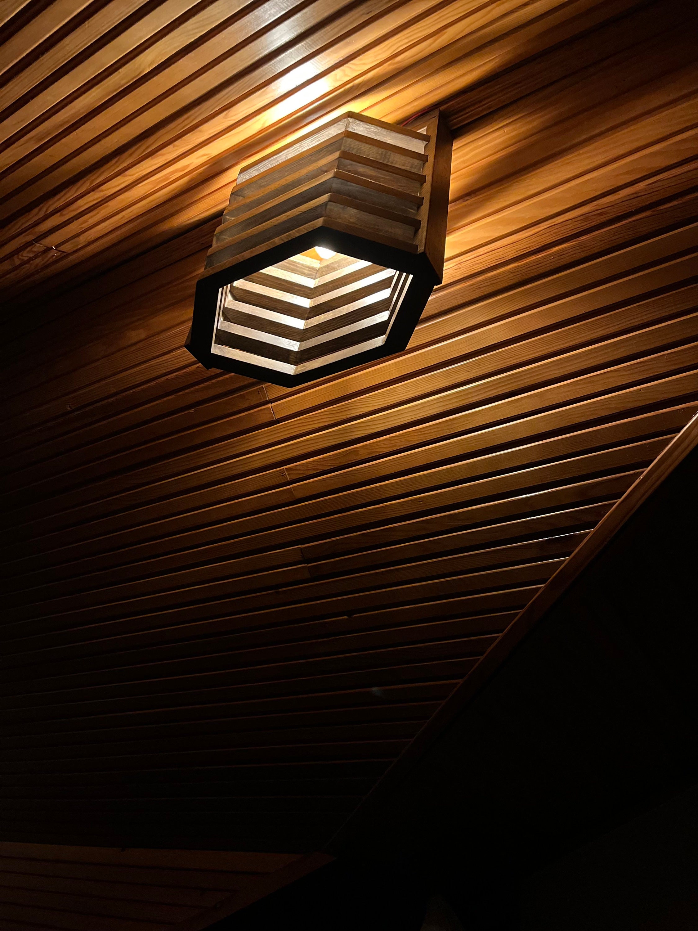 Wooden Pendant Light, Dining Handmade Lamp , Chandelier Lighting ...