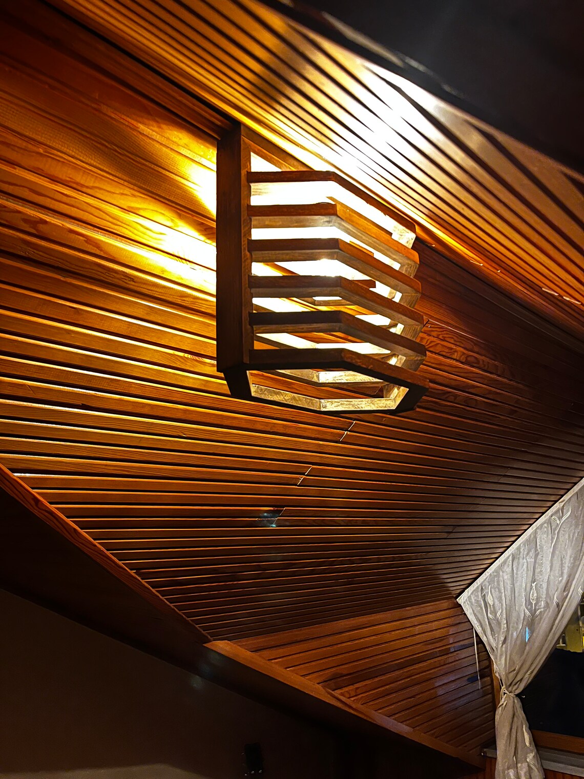 Wooden Pendant Light, Dining Handmade Lamp , Chandelier Lighting ...