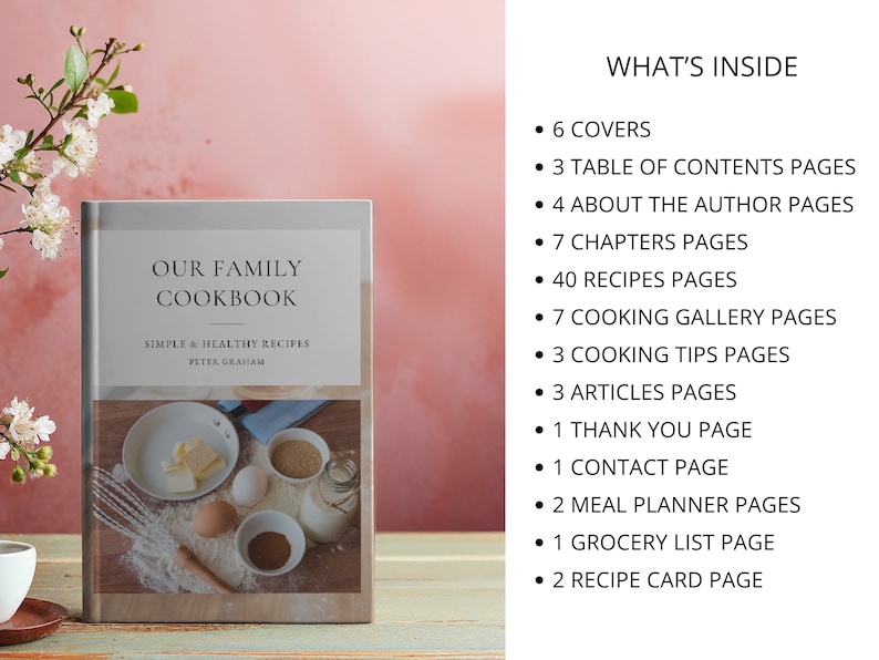 Cookbook Template | Ebook Template for Recipe | Edit Recipe Template ...