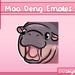 Moo Deng Hippo Emote | Twitch | Discord | Youtube | Streaming | Cute ...