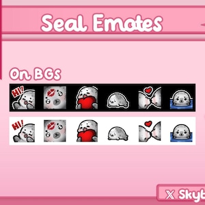 Cute Seal Emote | Twitch | Discord | Youtube | Streaming | Cute Kawaii ...
