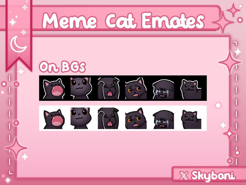 Cat Meme Emote | Twitch | Discord | Youtube | Streaming | Cute Kawaii ...