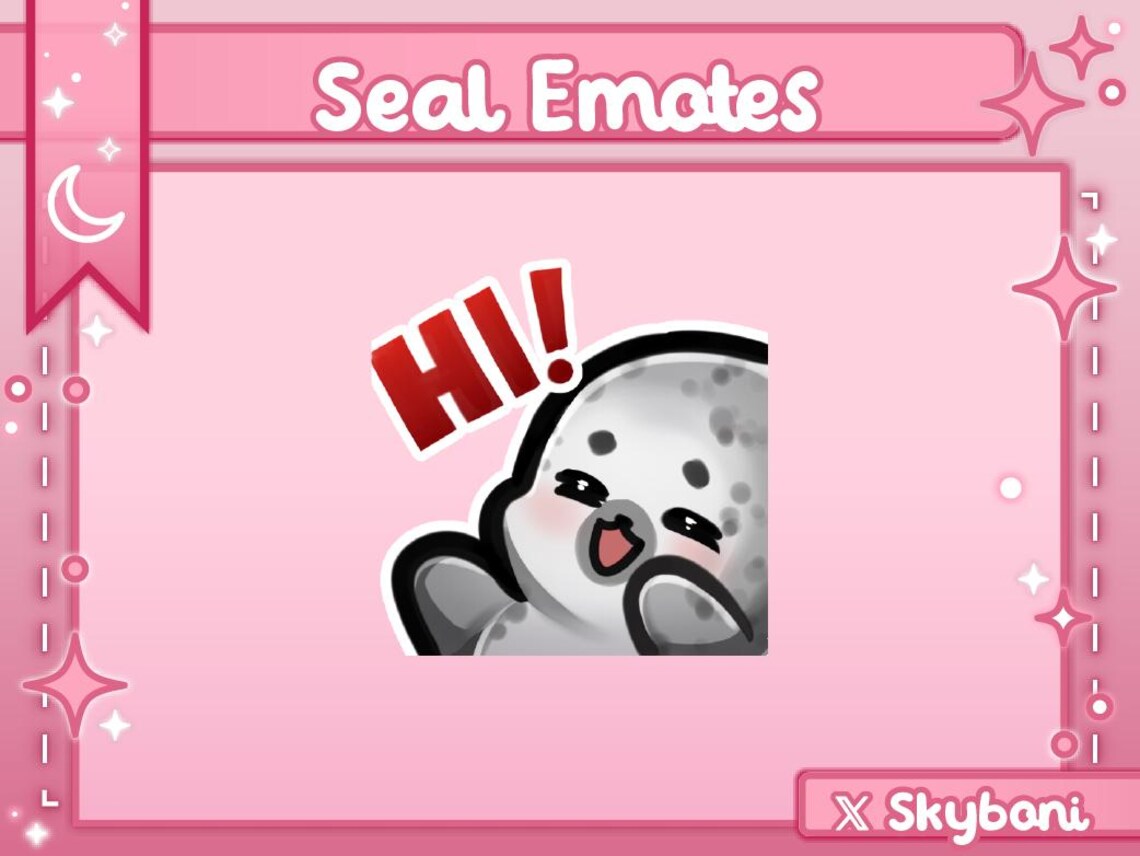 Cute Seal Emote | Twitch | Discord | Youtube | Streaming | Cute Kawaii ...