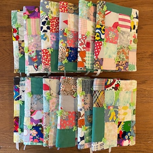 Handmade Quilted Journal Cover, Vintage Quilt Journal Cover ...