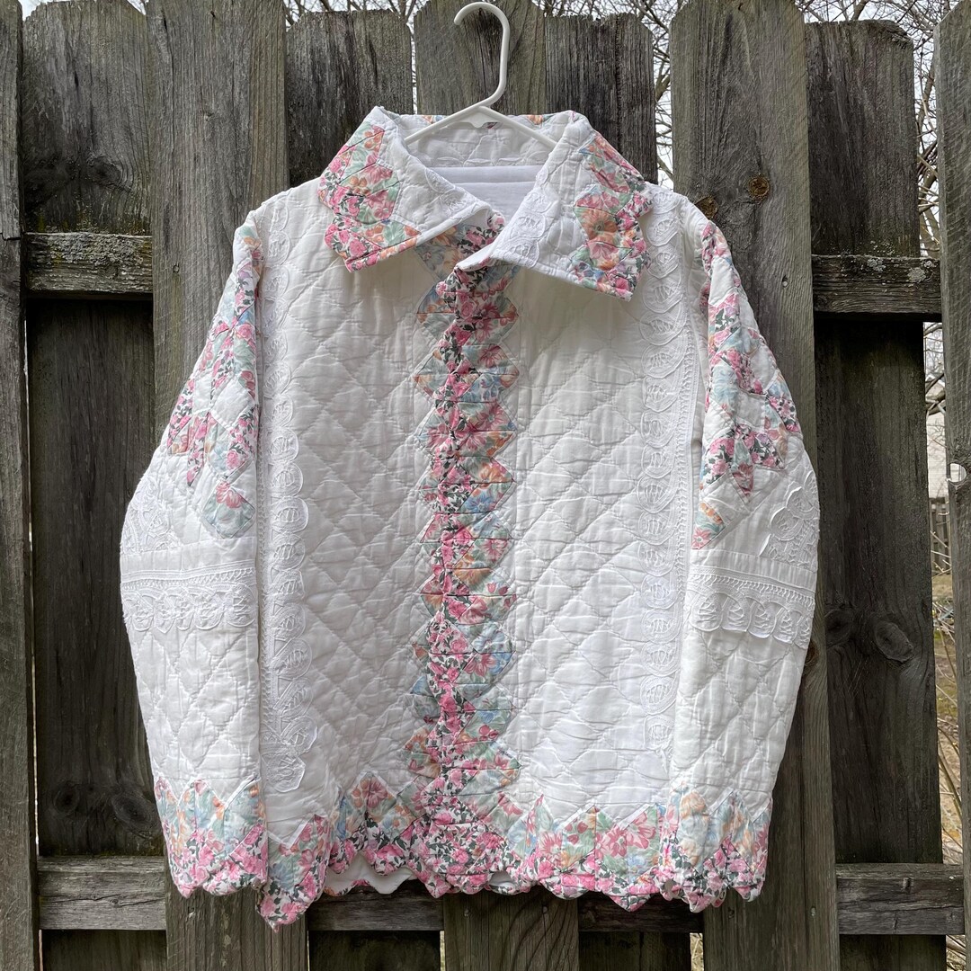 Handmade Quilted Jacket, Upcycled Women’s Quilted Coat - Etsy