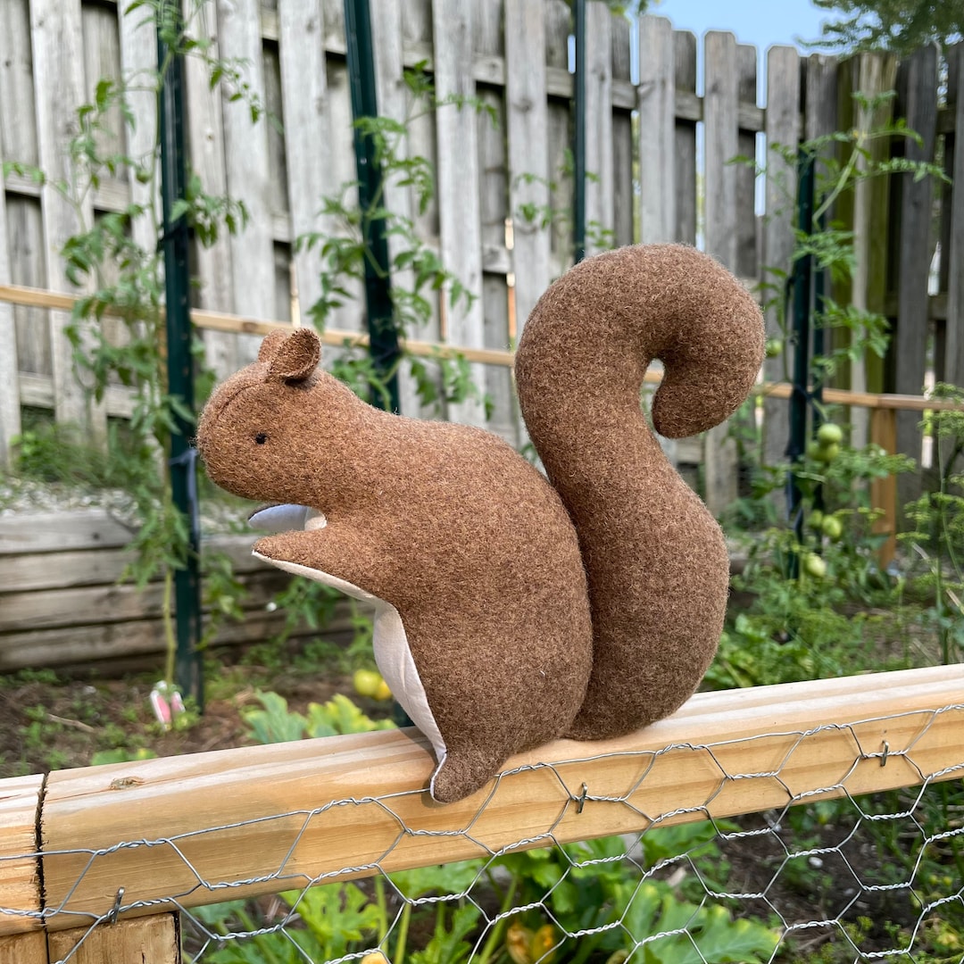Handmade Squirrel Stuffed Animal, Upcycled Stuffed Squirrel, Squirrel ...