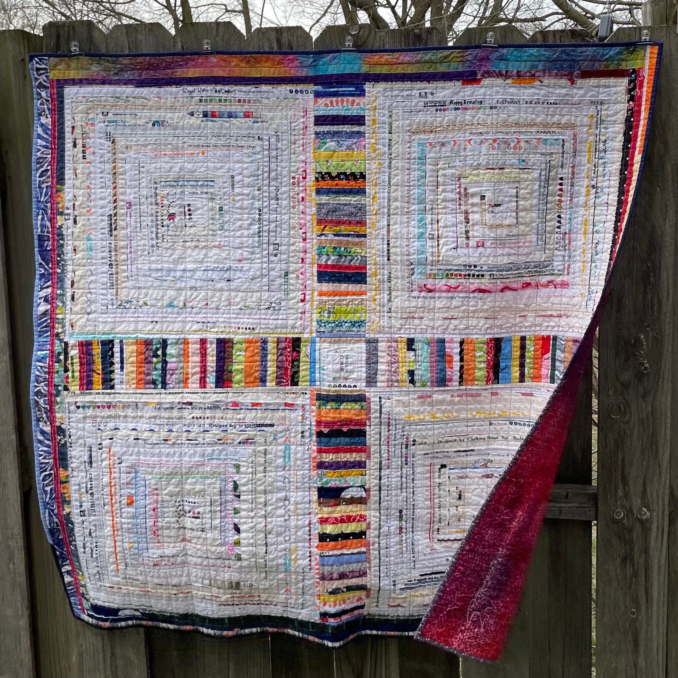 Handmade Selvedge Log Cabin Baby Quilt, Patchwork Baby Quilt - Etsy