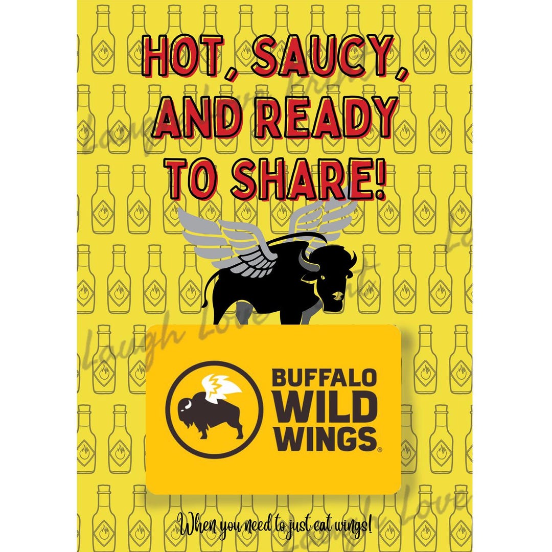 Gift Card Holder - Buffalo Wild Wings Gift Card - Add to Any of the ...